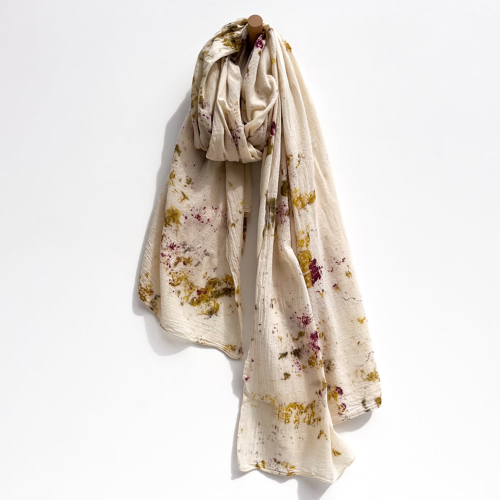 Classic pattern naturally dyed shawl • Made in Toronto – East of Pine